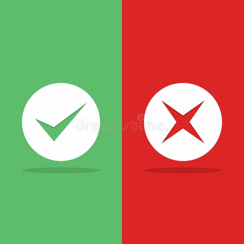 Check and Wrong Marks, Tick and Cross Marks, Accepted Rejected ...