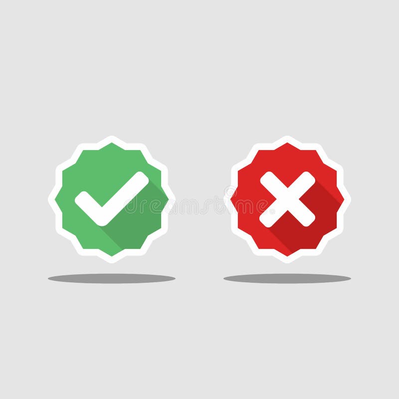 Check and Wrong Marks, Tick and Cross Marks, Accepted Rejected ...