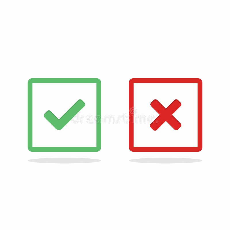 Check and Wrong Marks, Tick and Cross Marks, Accepted Rejected ...