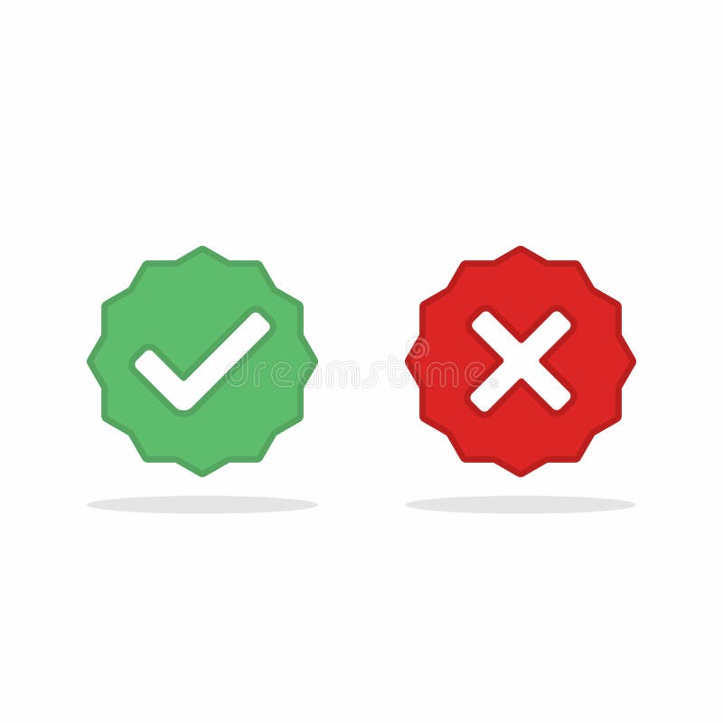 Check and Wrong Marks, Tick and Cross Marks, Accepted Rejected ...