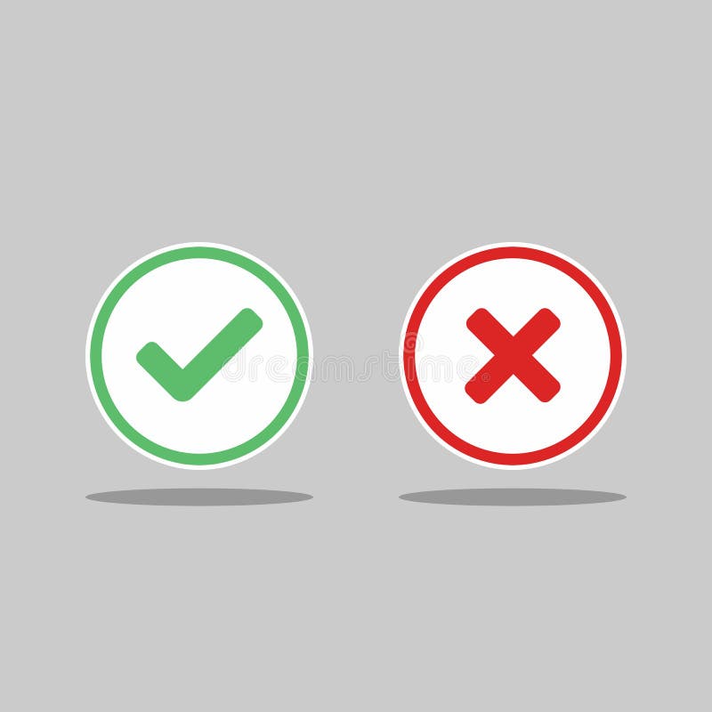 Check and Wrong Marks, Tick and Cross Marks, Accepted Rejected ...