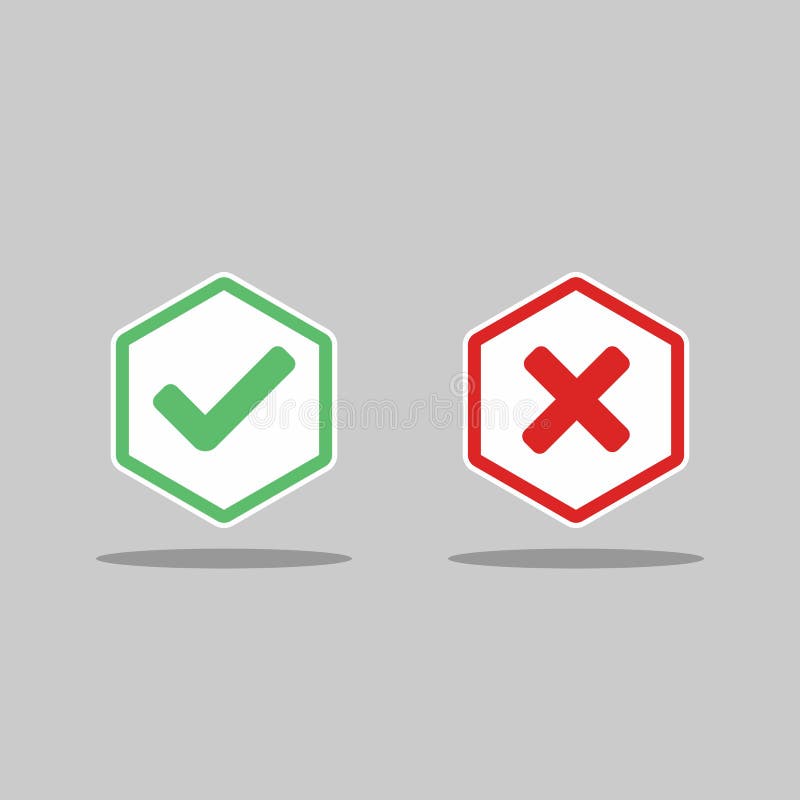 Check and Wrong Marks, Tick and Cross Marks, Accepted Rejected ...