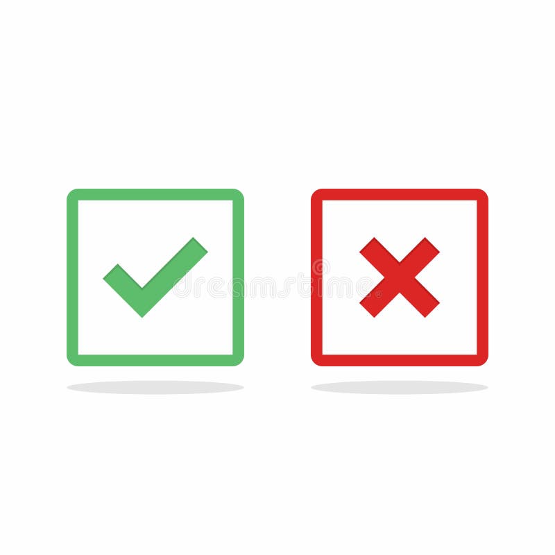 Check and Wrong Marks, Tick and Cross Marks, Accepted Rejected ...