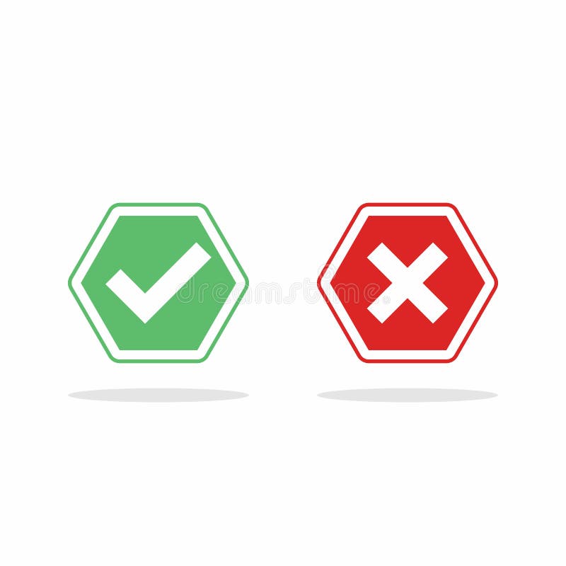 Check and Wrong Marks, Tick and Cross Marks, Accepted Rejected ...