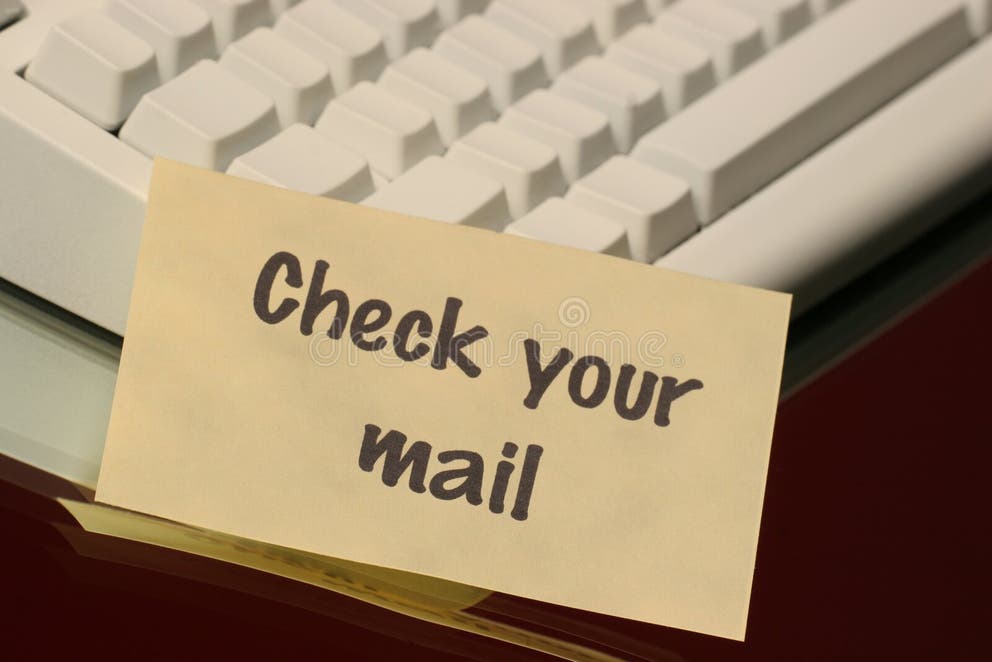 Check your mail message stock photo. Image of composing - 422750