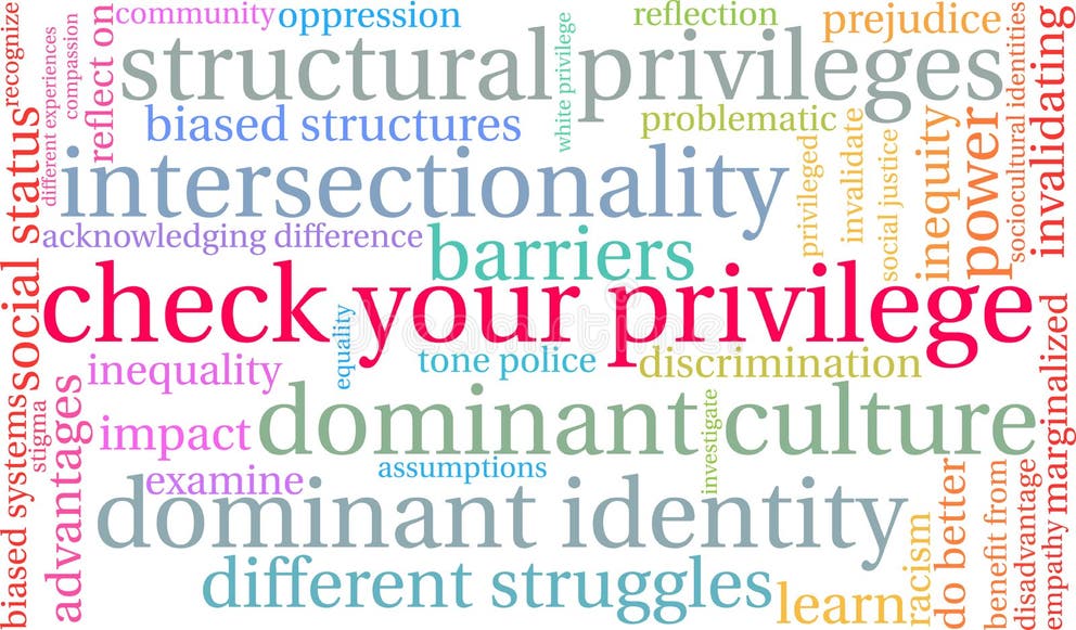 Check Your Privilege Word Cloud Stock Vector - Illustration of police ...