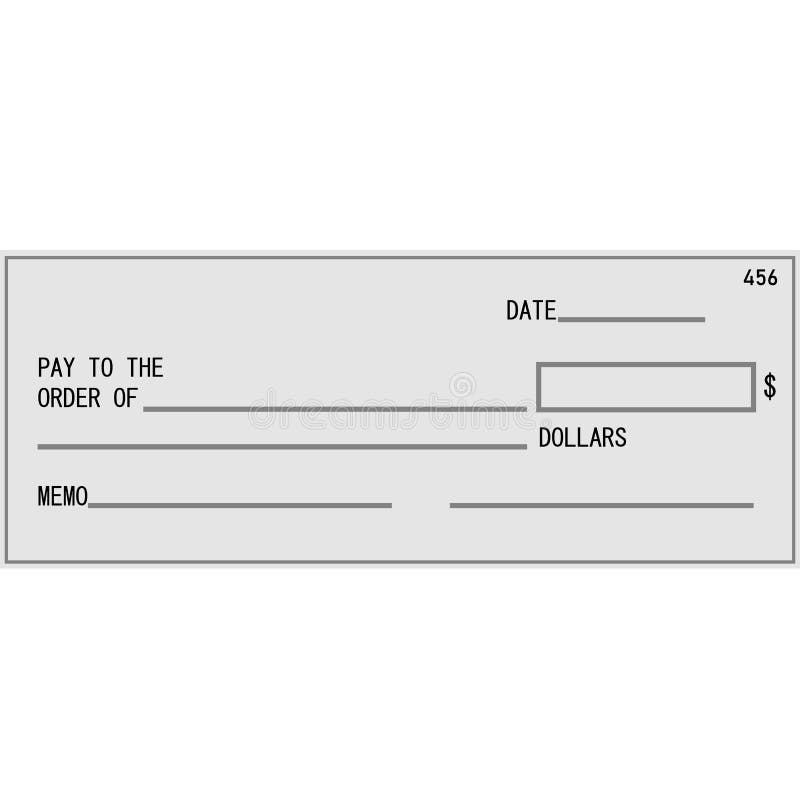 Blank Bank Cheque. Personal Desk Check Template with Empty - patagonland.cl