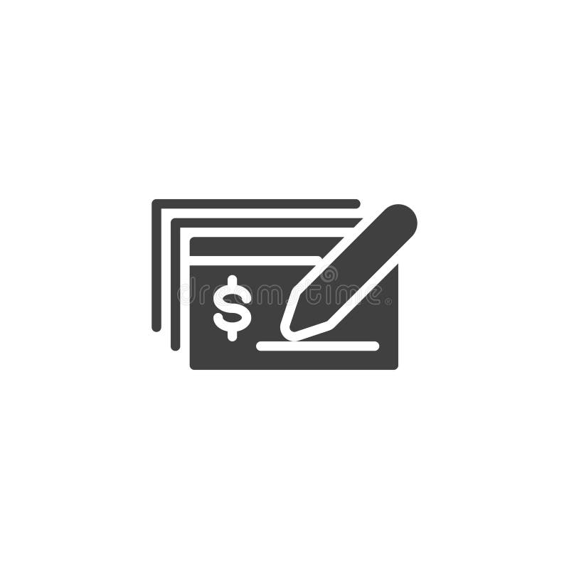 Checkbook with a Pen Vector Icon Stock Vector - Illustration of account ...