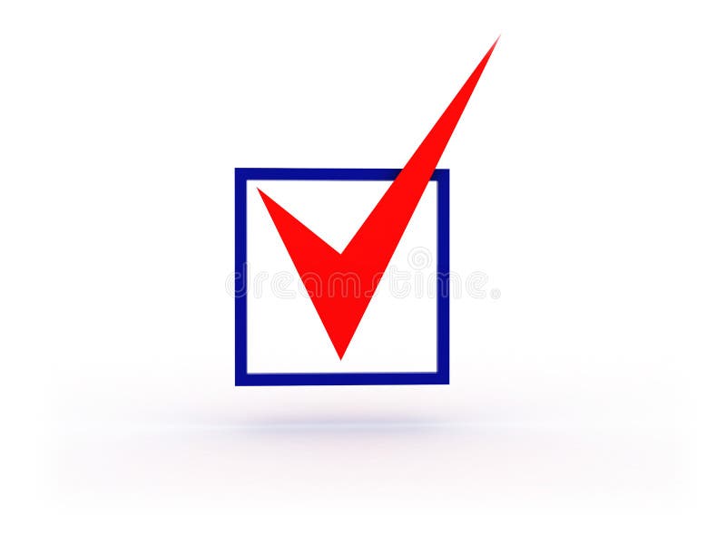 Checkbox 3d stock abbildung. Illustration von abbildung - 6915819