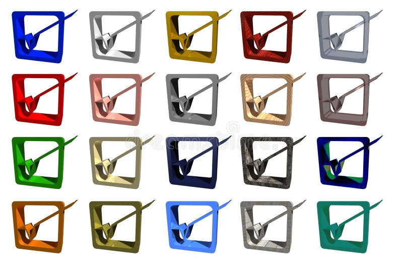 Checkbox in 3d, Assorted stock illustration. Illustration of business ...