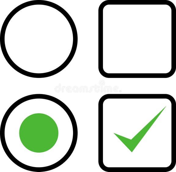 Checkbox with Blank and Checked Checkbox Vector Icon Stock Vector ...