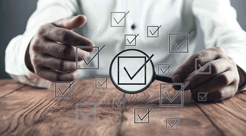 Checkbox. Business Choice Concept. Correct. Approved Stock Illustration ...