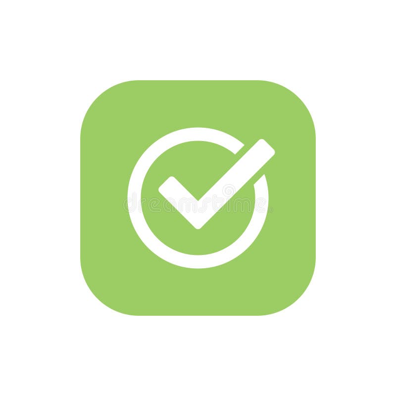 Checkbox, Check, Checkmark Icon Vector Isolated on a Square Background ...