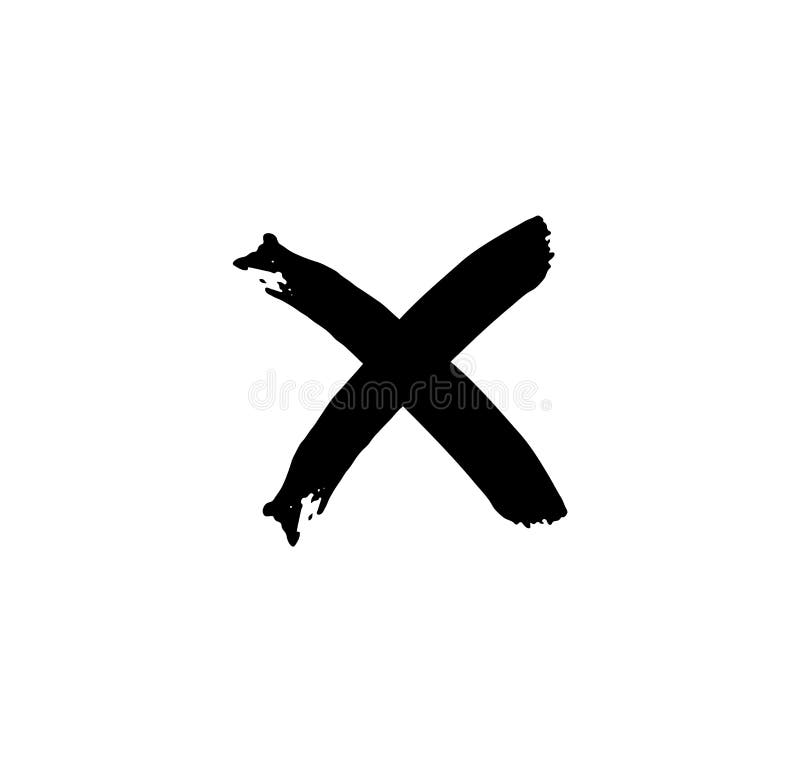 Checkbox. Check Signs V X. Chalk and Brush Checkmarks Set Stock Vector ...