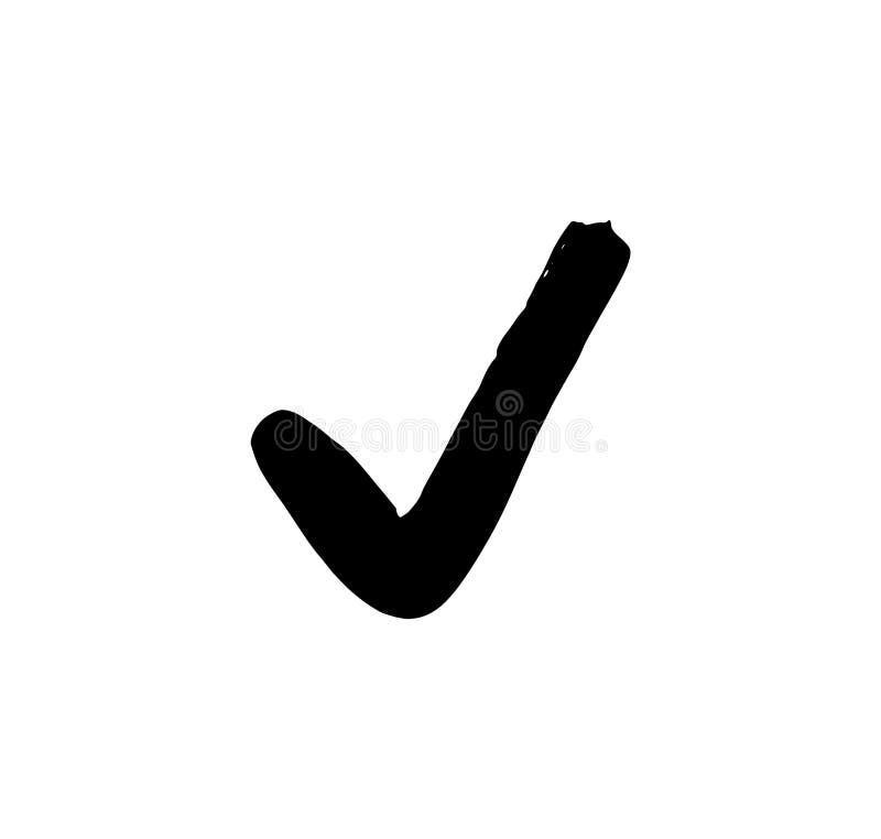 Checkbox. Check Signs V X. Chalk and Brush Checkmarks Set Stock Vector ...