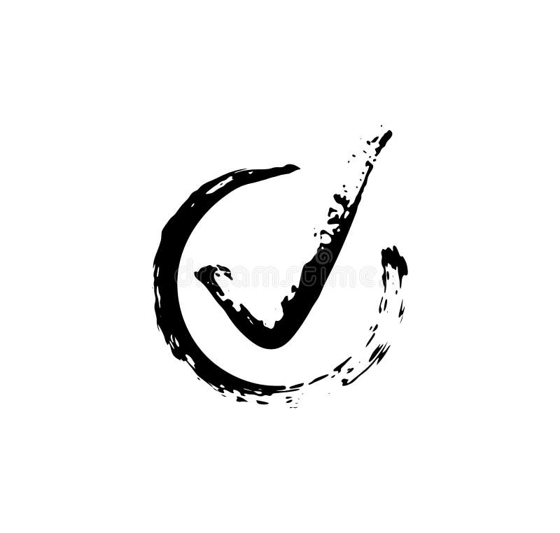 Checkbox. Check Signs V X. Chalk and Brush Checkmarks Set Stock Vector ...