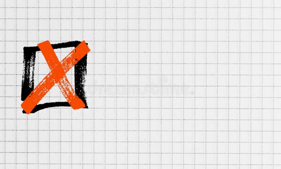 Checkbox on Checkered Writing Pad Concept Stock Image - Image of list ...