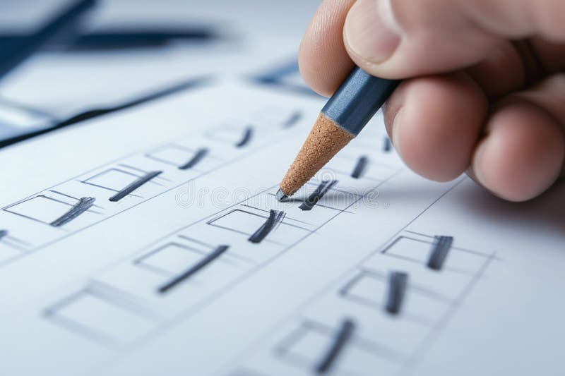 Checkbox Concept Hand Marks Paper Check, Leading, Developing, Fixing ...