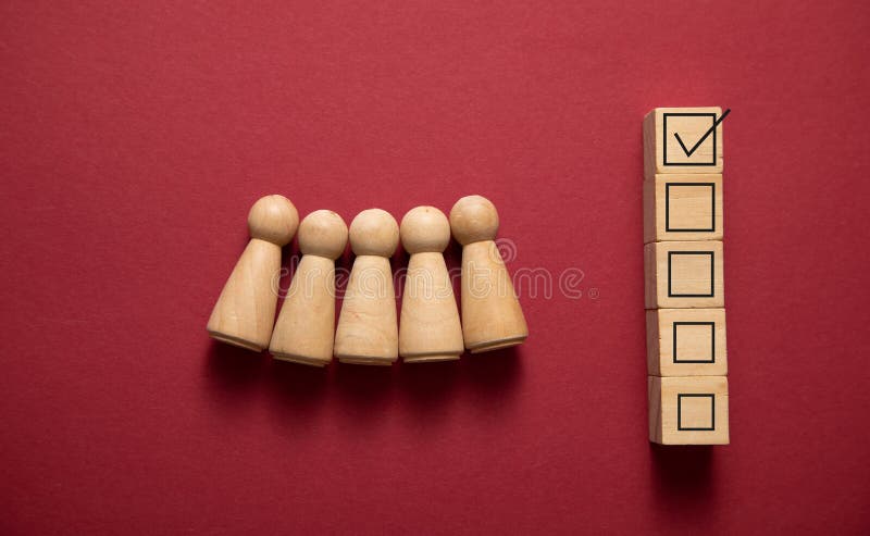 Checkbox with a Human Figures. Business Concept Stock Photo - Image of ...