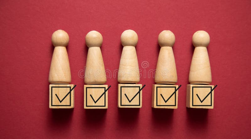 Checkbox with a Human Figures. Business Concept Stock Photo - Image of ...