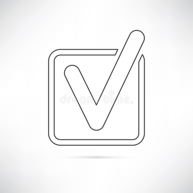 Check Mark Outline Icon Stock Illustrations – 32,525 Check Mark Outline ...