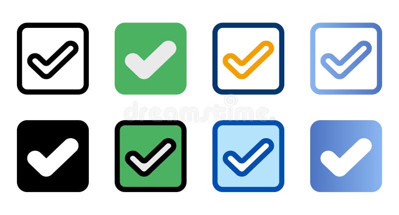 Checkbox Icons in Different Style. Checkbox Icons. Different Style ...