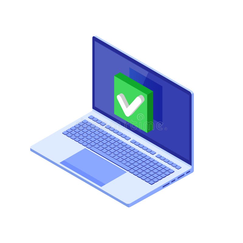 Checkbox Isometric. Checkmark or Tick Notification Stock Illustration ...