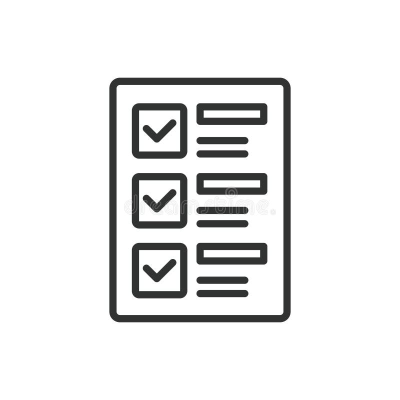 Checkbox List Icon In Line Design Checkbox List Task Checklist