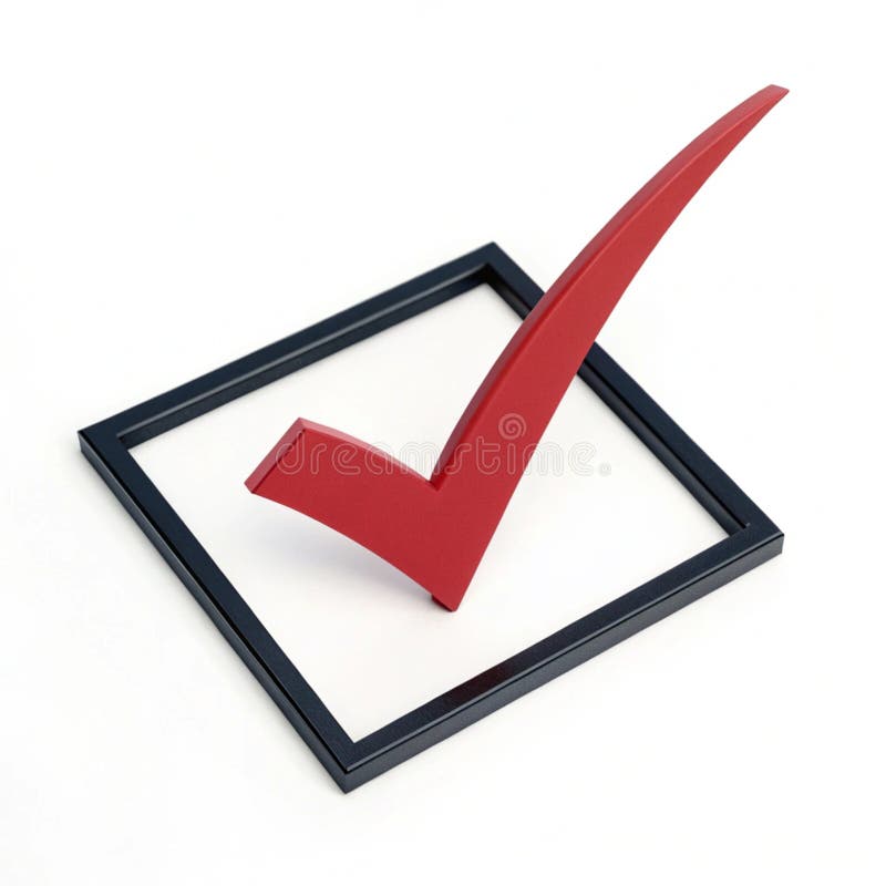 Checkbox Mark on Transparent Background Stock Illustration ...