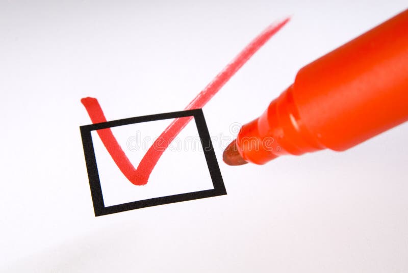 Checkbox stockfoto. Bild von fragebogen, check, makro - 10977386