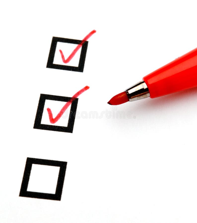 Checkbox mit Zecke stockbild. Bild von verkauf, formular - 37444881