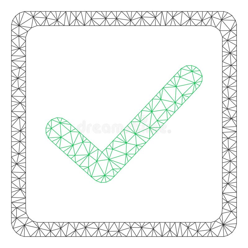 Checkbox Polygonal Frame Vector Mesh Illustration Stock Vector ...
