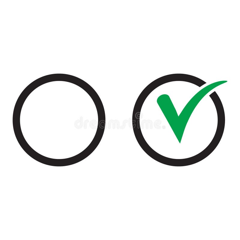 Checkbox Set with Blank and Checked Checkbox Vector Icon. Stock ...