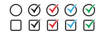 Checkbox Set with Blank and Checked Checkbox Vector Icon. Stock Vector ...
