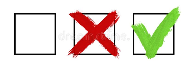 Checkbox Set with Painted Marks Isolated Stock Photo - Illustration of ...