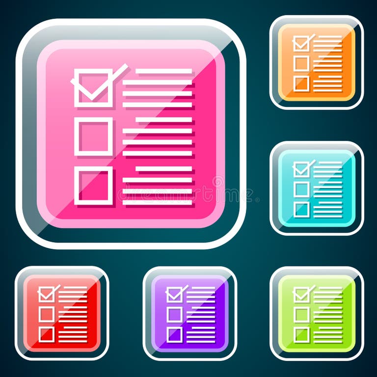 Checkbox symbol stock vector. Illustration of glass - 121412281