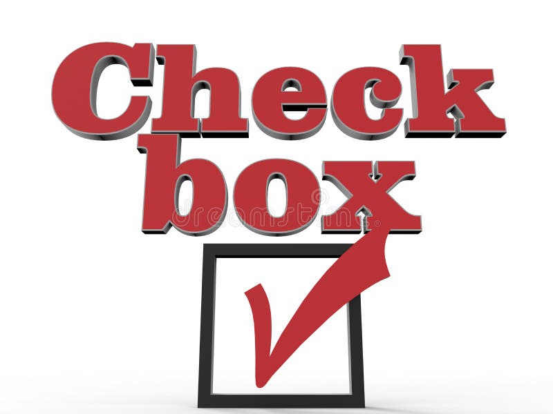 Checkbox tick stock illustration. Illustration of checked - 13315402
