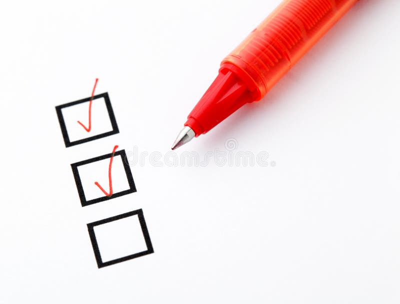 Checkbox und Stift stockfoto. Bild von wahl, häckchen - 38454734
