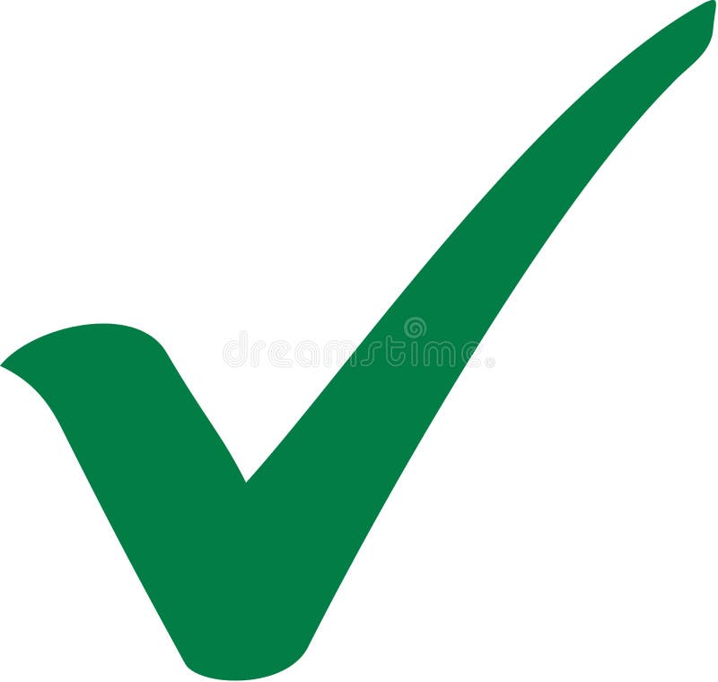 Checkbox verde del control stock de ilustración. Ilustración de valide ...