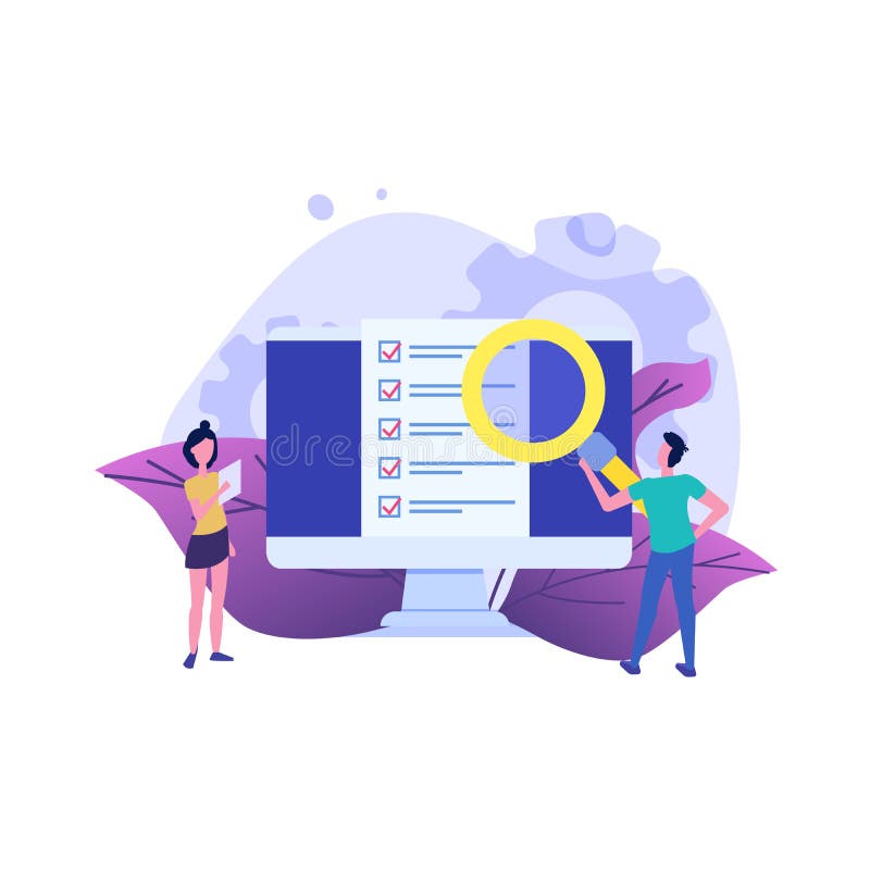 Checkboxes on Computer Screen. Online Exam, Internet Quiz Concept Stock ...