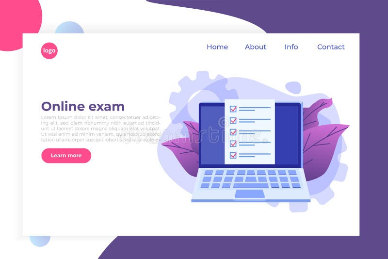 Checkboxes on Computer Screen. Online Exam, Internet Quiz Concept Stock ...