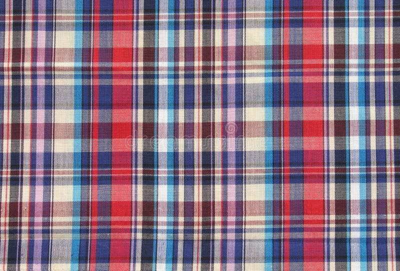 Chequered Checked Fabric Dress Material Cloth Texture Pattern. Stock ...