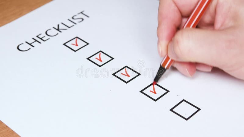 Checked All Boxes on a Checklist with Marker. Stock Footage - Video of ...