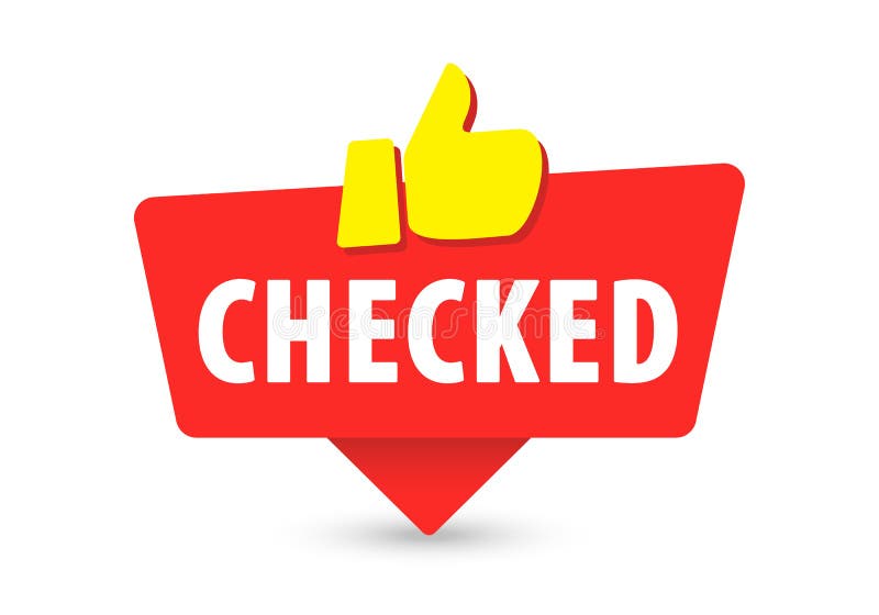 Checked - Banner, Speech Bubble, Label, Sticker, Ribbon Template ...