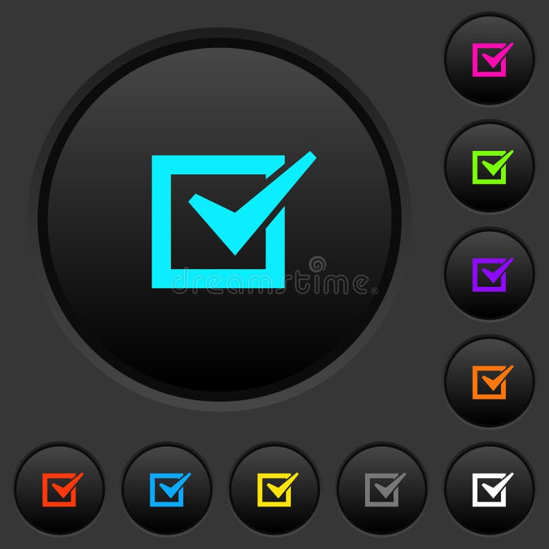 Checkbox Dark Stock Illustrations – 463 Checkbox Dark Stock ...