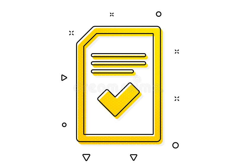 Checked Document Icon. File Sign. Vector Stock Vector - Illustration of ...