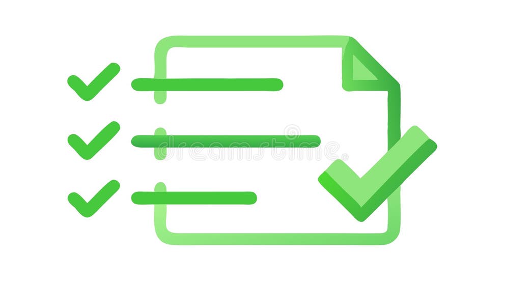 Checked Document Icon, Task Completion, Approved List, Project Success, Vector Design Generative ...