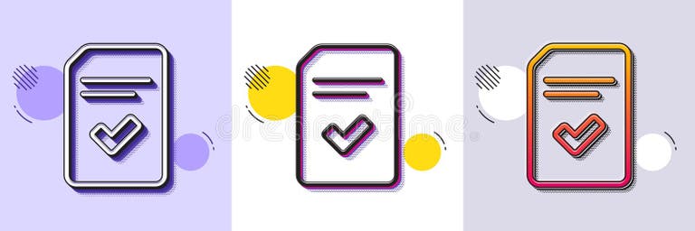 Checked File Sign Stock Illustrations – 740 Checked File Sign Stock ...