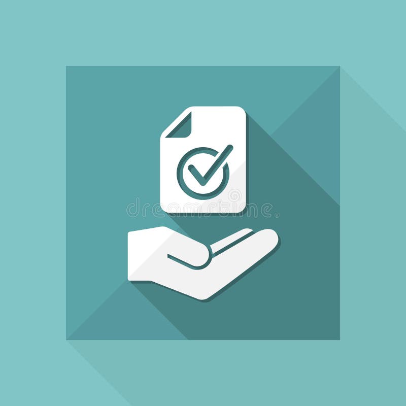 Checked Document - Minimal Vector Icon Stock Vector - Illustration of ...