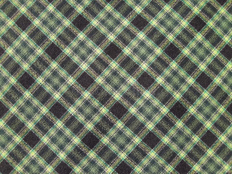 Checked fabric stock image. Image of wool, green, yellow - 13456317